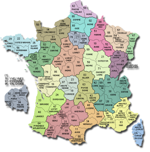 Les cartes de France